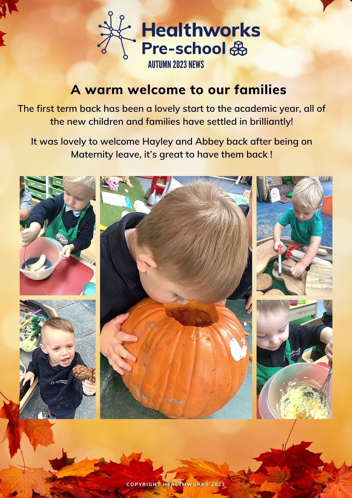 Read our Pre-school's Autumn Newsletter - Healthworks