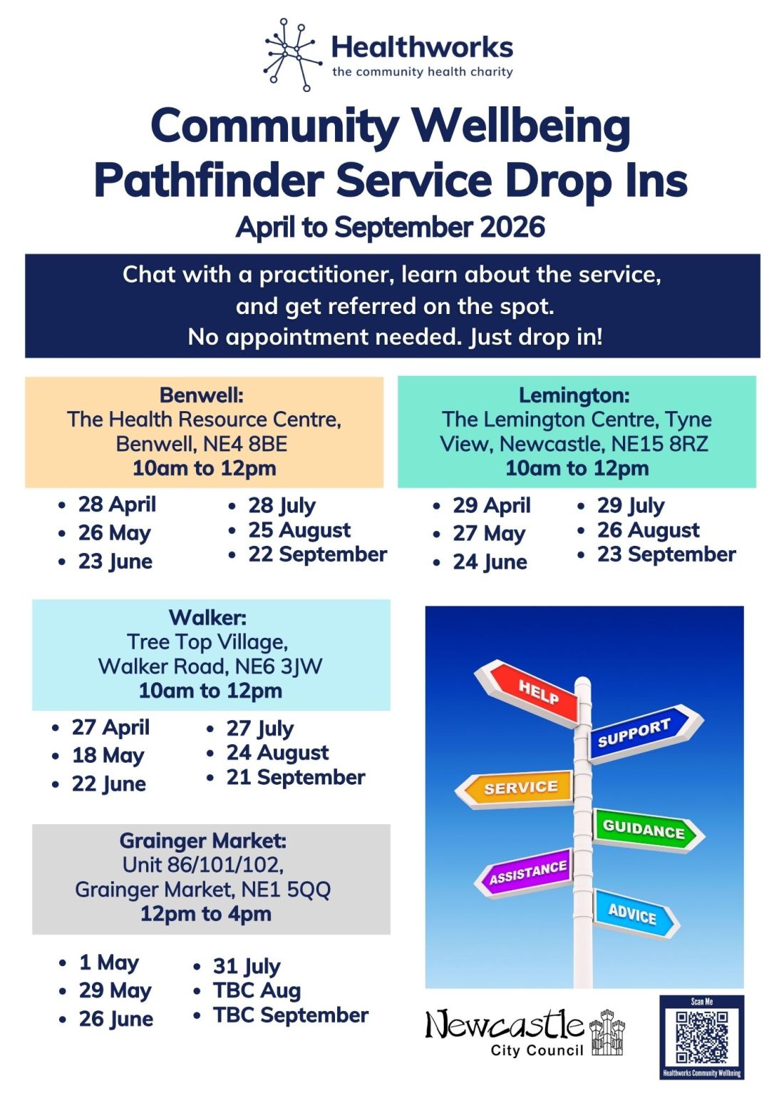 New Community Wellbeing Pathfinder Drop-In Dates Announced - Healthworks